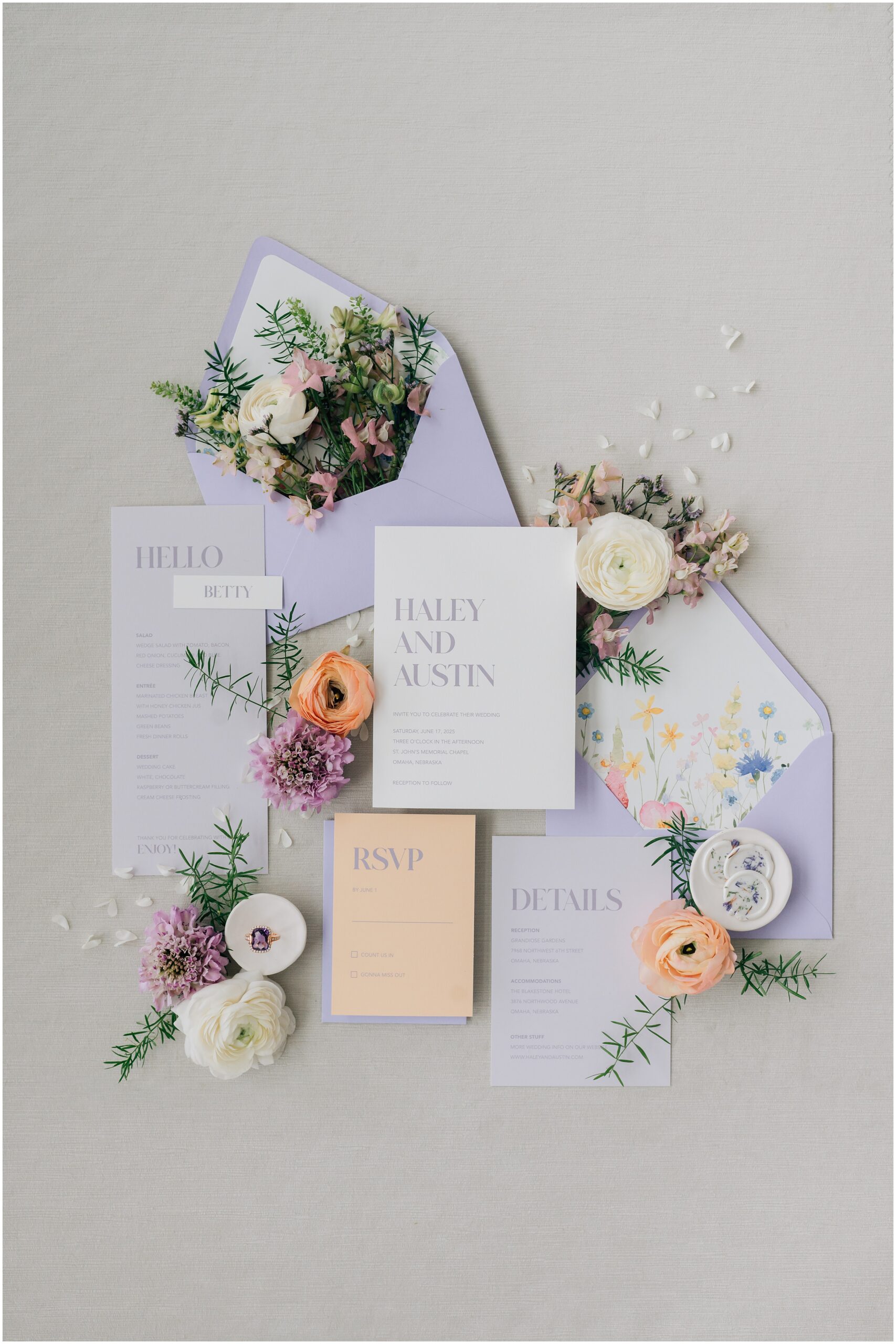 Lavender Wedding Editorial at Zenia, Omaha - annabracephotography.com